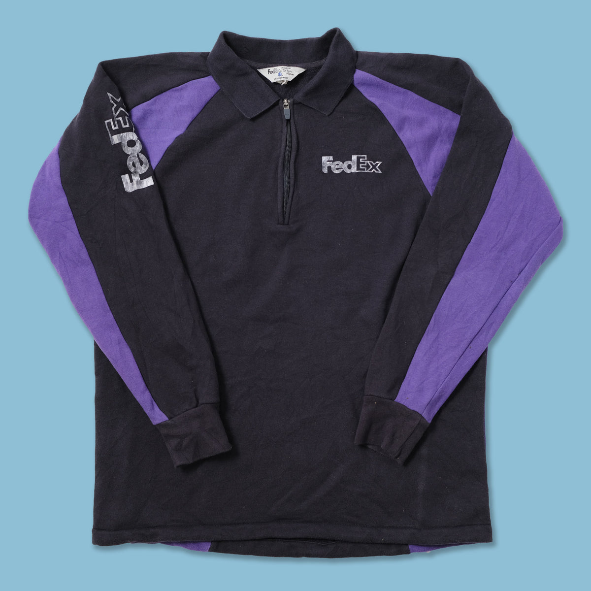 Vintage Fedex Q-Zip Sweater Large | Double Double Vintage