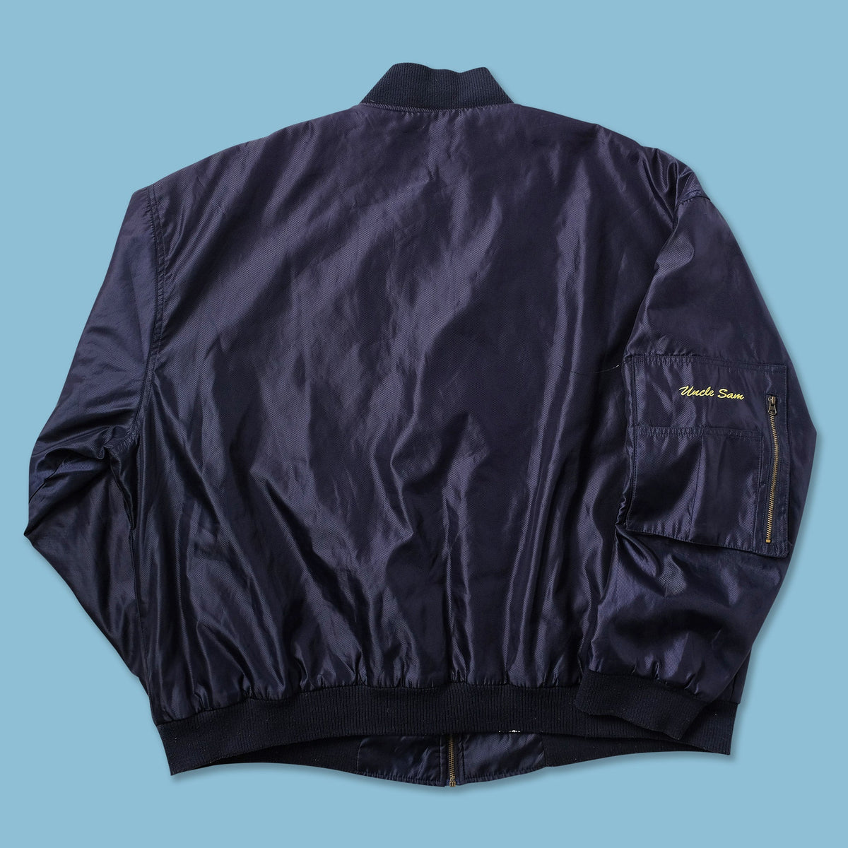 Y2K Uncle Sam Bomber Jacket XXL | Double Double Vintage