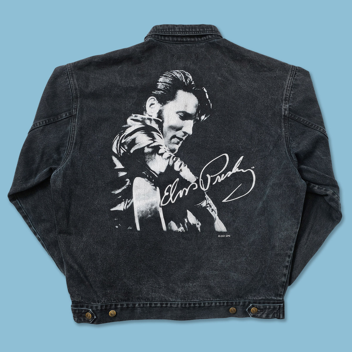 2001 Elvis Presley Denim Jacket XLarge | Double Double Vintage