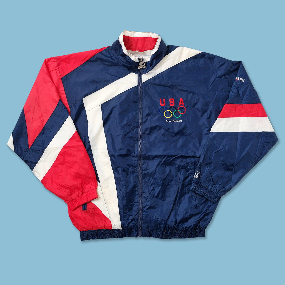 Vintage Starter USA Olympic Team Track Jacket XLarge | Double Double ...