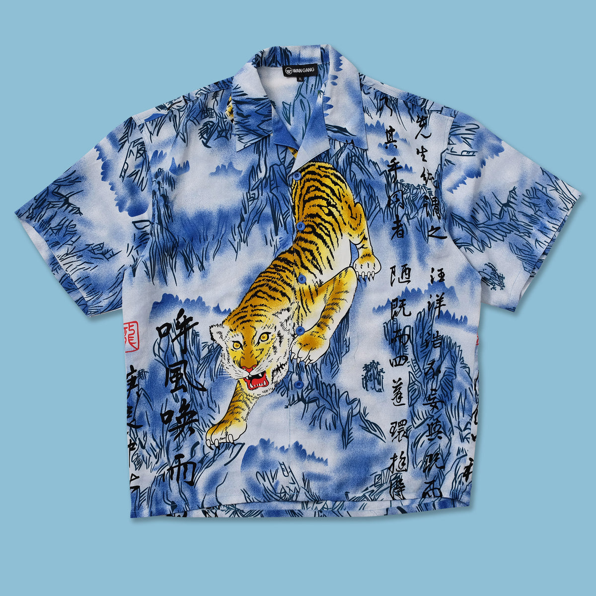 Y2K Tiger Shirt XLarge | Double Double Vintage