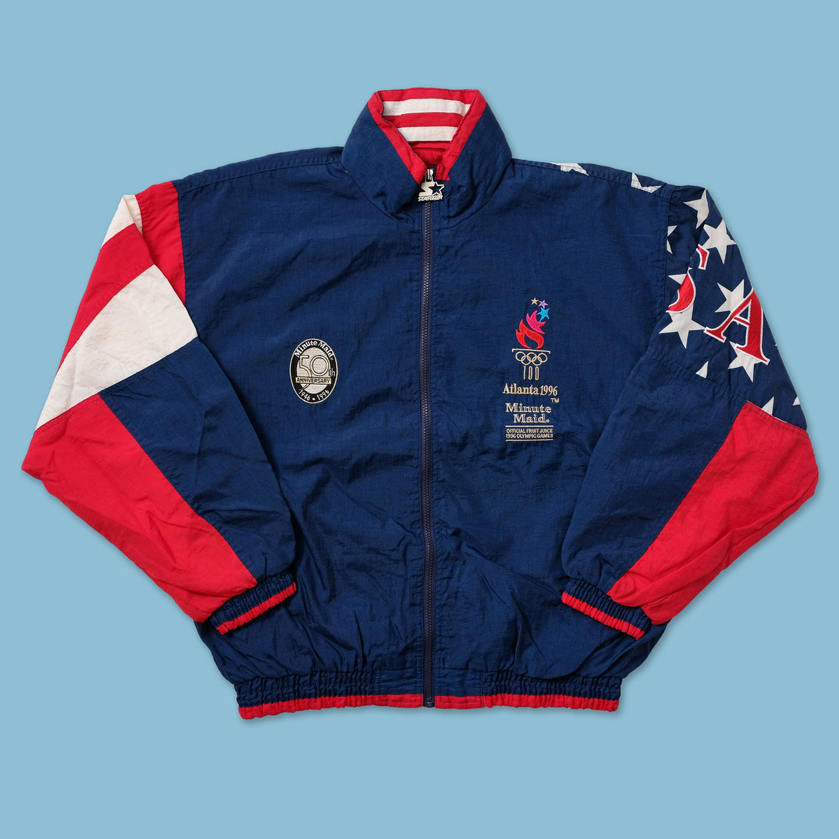 1996 Starter Olympics USA Light Jacket Large | Double Double Vintage