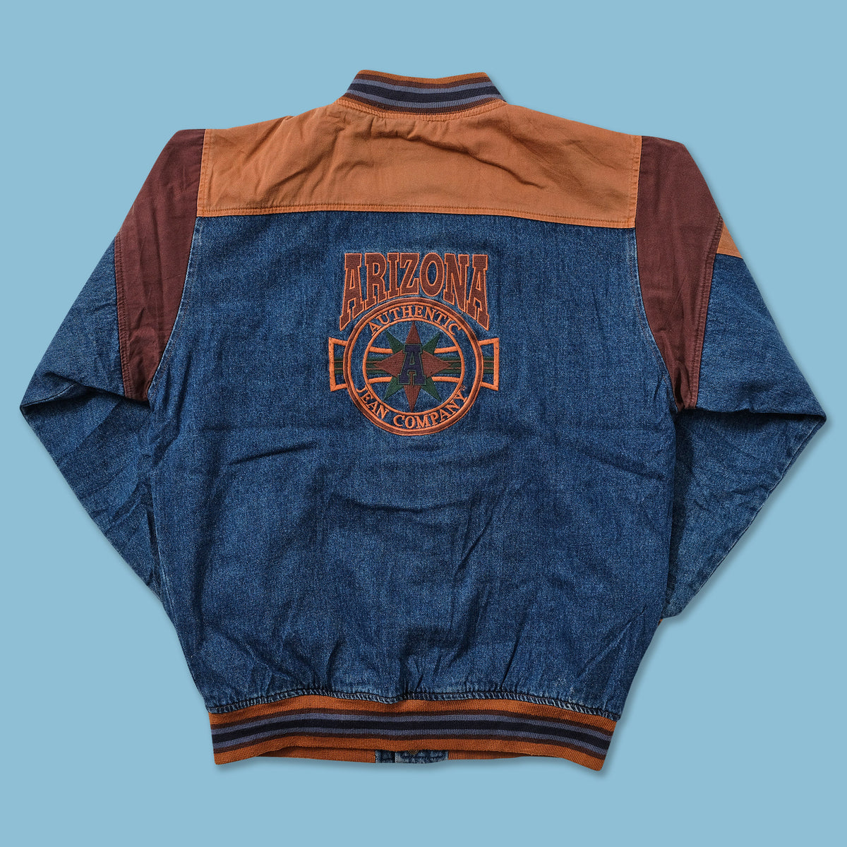 Vintage Denim Varsity Jacket Large | Double Double Vintage