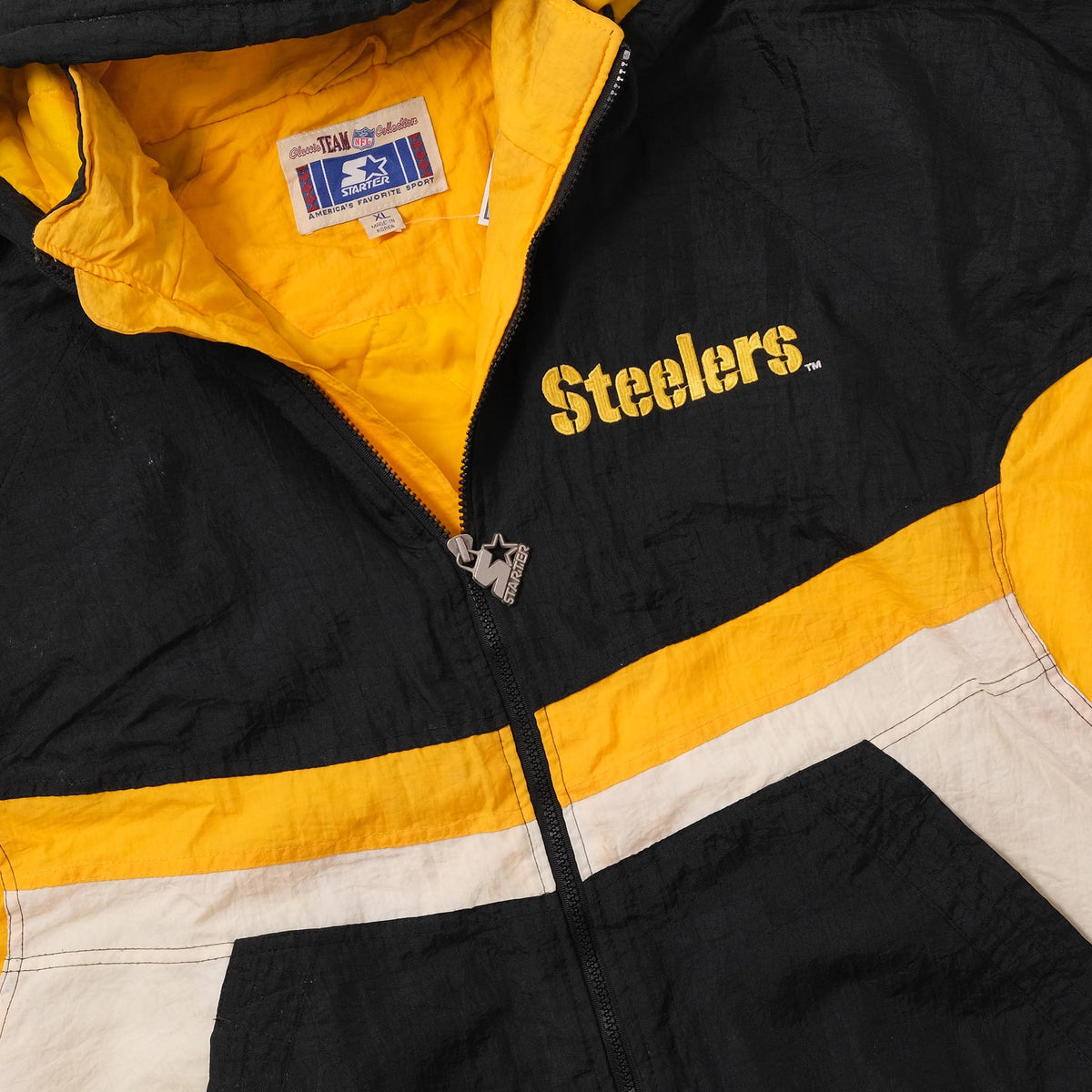 Vintage Starter Pittsburgh Steelers Padded Jacket XLarge | Double ...