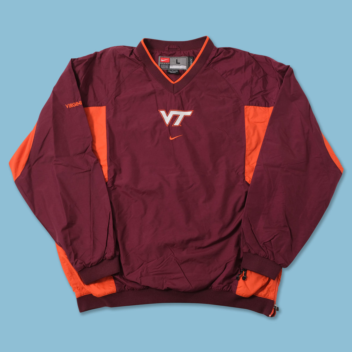 Vintage Nike Virginia Tech Windbreaker Large | Double Double Vintage