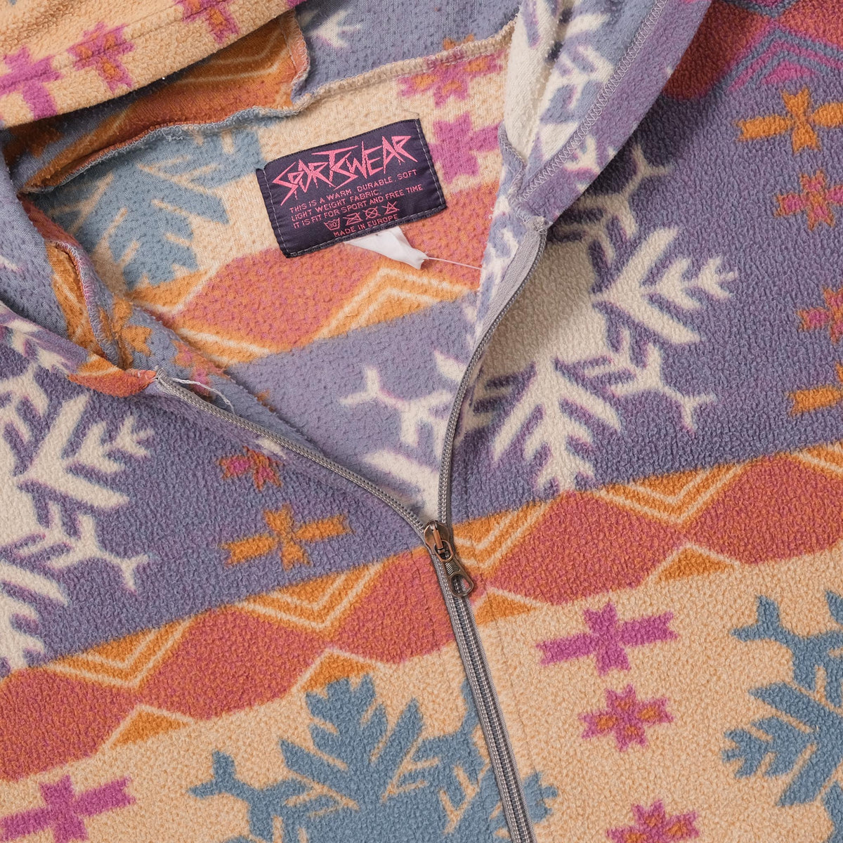 VIntage Patterned Fleece Jacket XLarge | Double Double Vintage