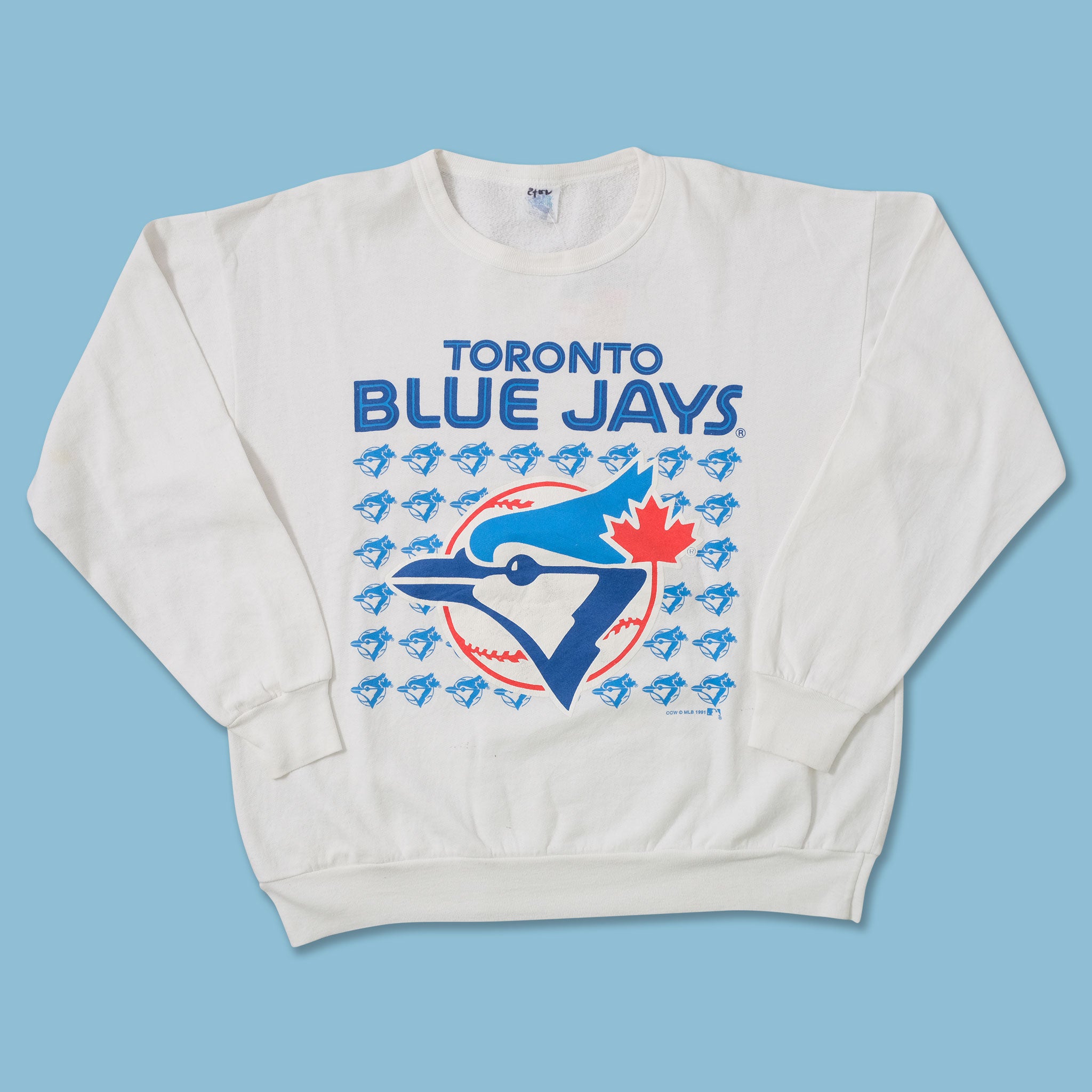 1991 Toronto Blue Jays Sweater Large | Double Double Vintage