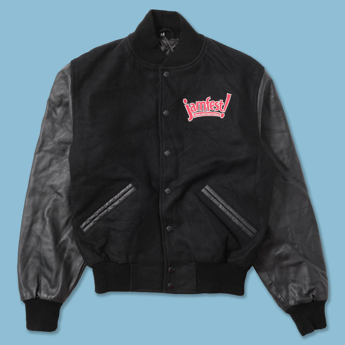 Vintage Jamfest Wool Leather Varsity Jacket Medium | Double Double Vintage