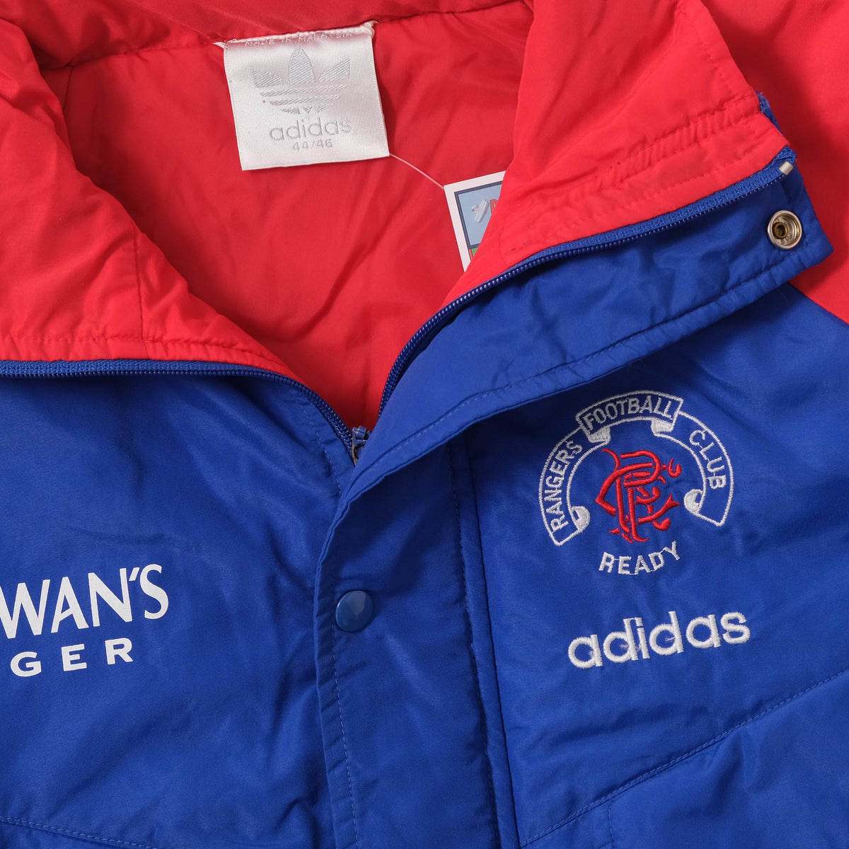 Vintage adidas Glasgow Rangers Padded Jacket XXLarge | Double Double ...