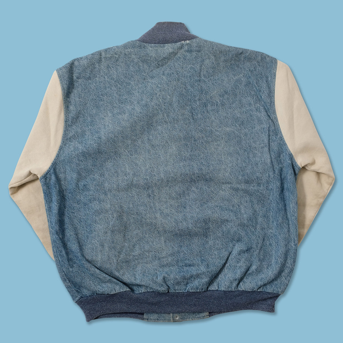 Vintage Denim Varsity Jacket XLarge | Double Double Vintage