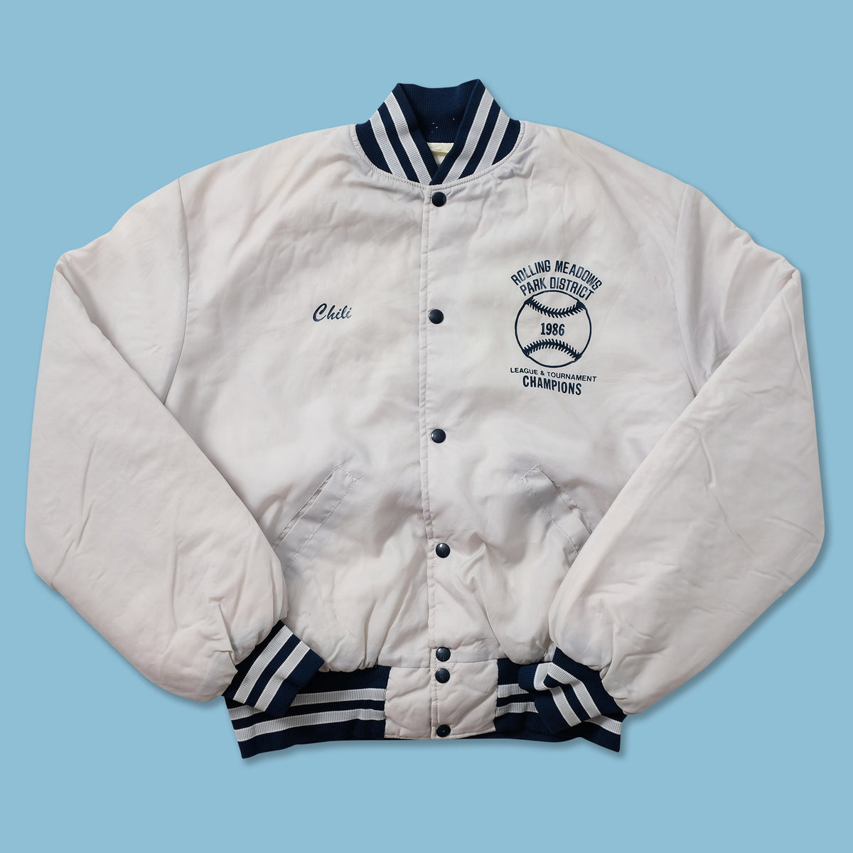 1986 Rolling Meadows Padded Varsity Jacket XLarge | Double Double Vintage