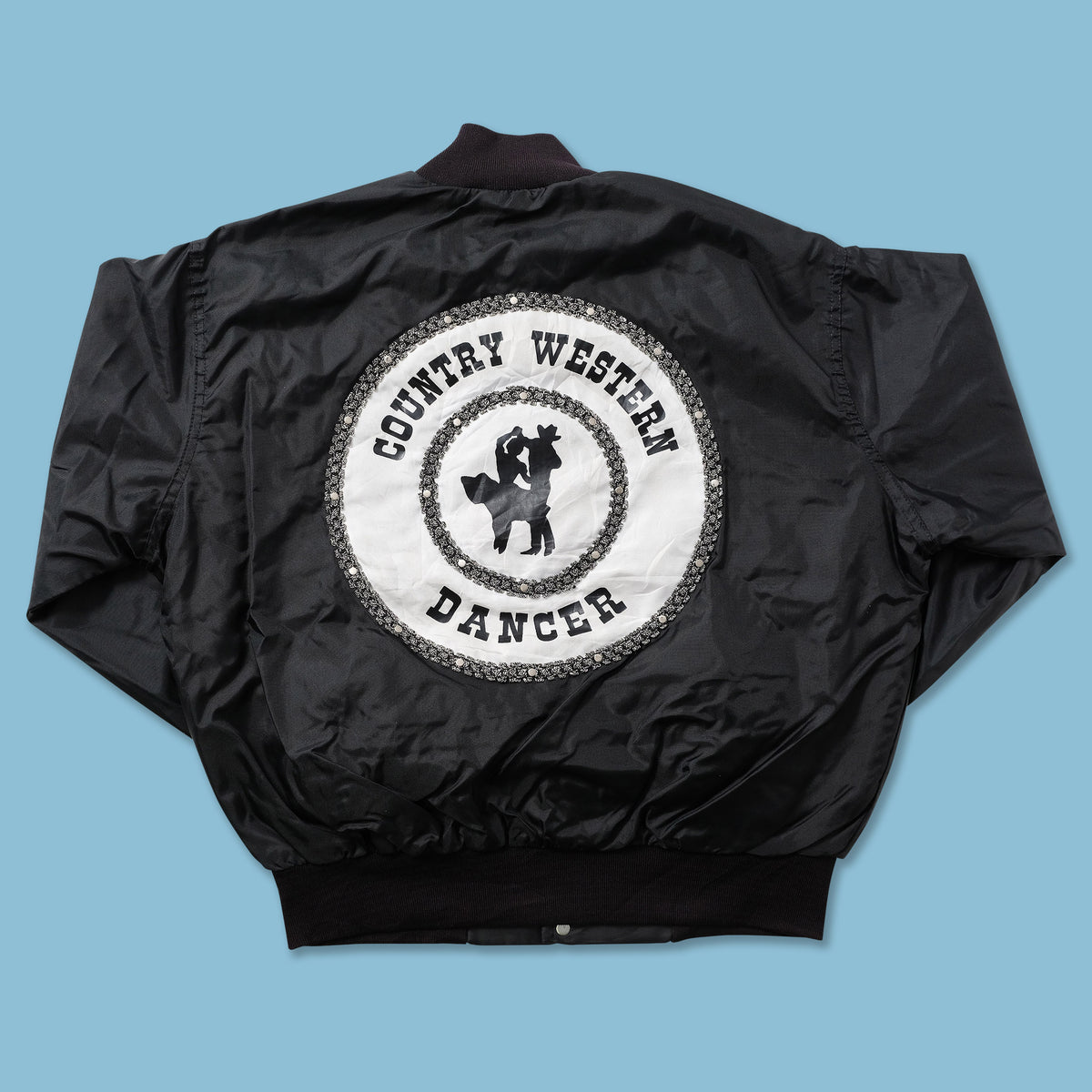 Vintage Country Western Dancer Varsity Jacket Large | Double Double Vintage