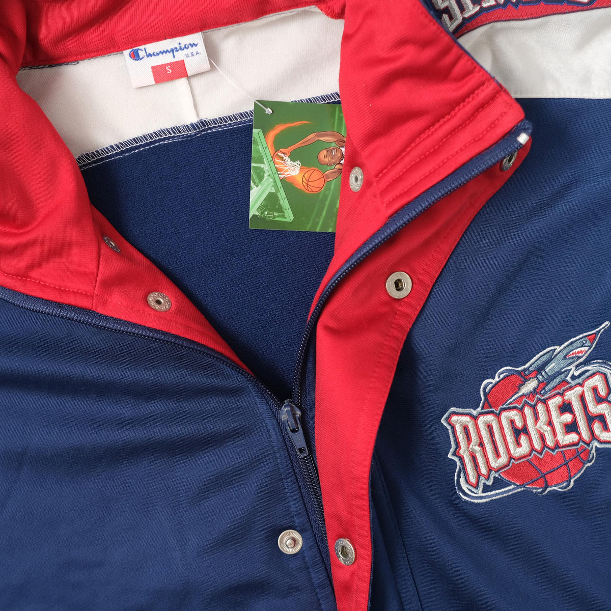 Vintage Houston Rockets Short Sleeve Track Jacket Medium | Double ...