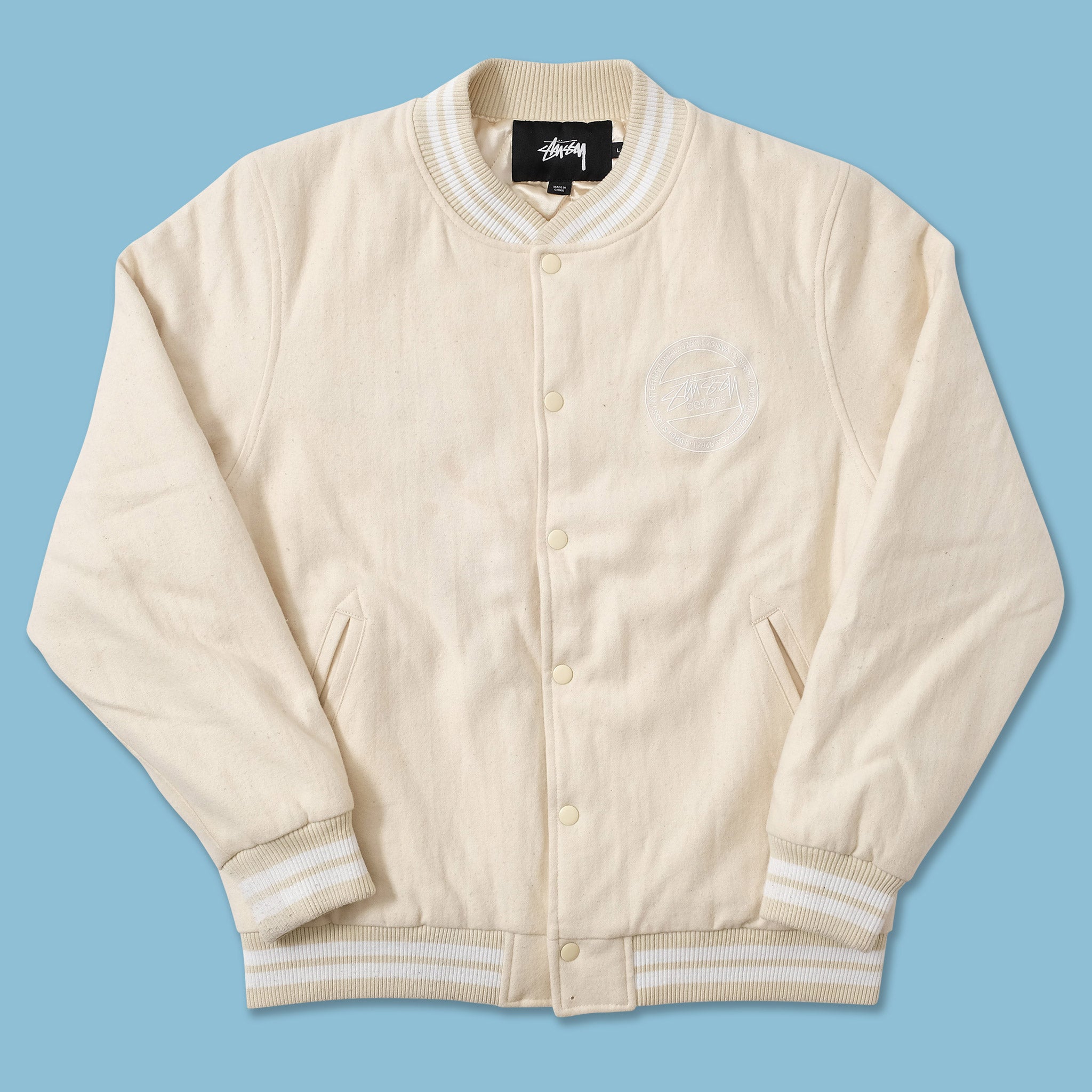 Stussy Wool Varsity Jacket Large | Double Double Vintage Stussy Wool Varsity Jacket Large | Double Double Vintage