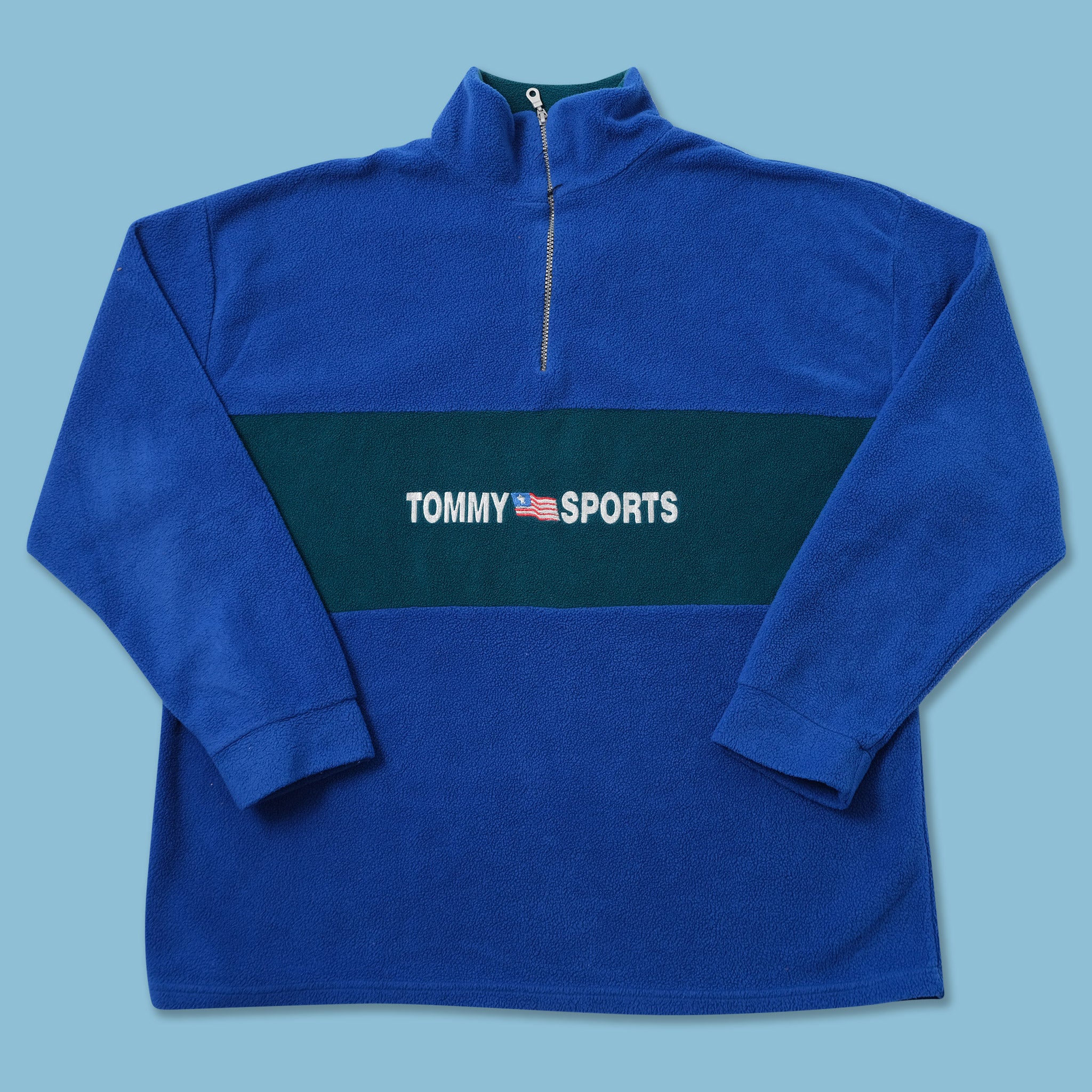 Vintage Tommy Sports Fleece Large Double Double Vintage