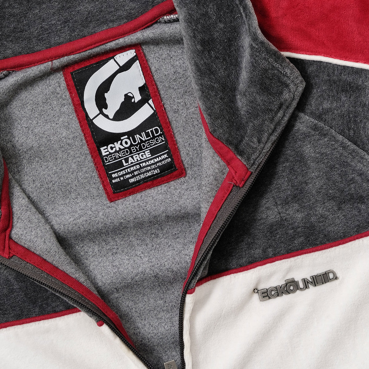 Vintage Ecko Unltd. Velour Track Jacket XLarge | Double Double Vintage