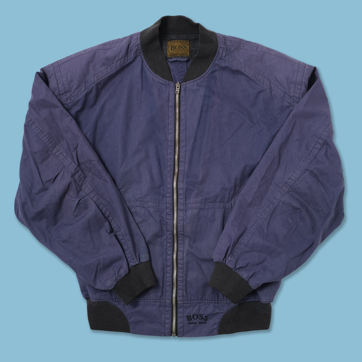 Vintage Hugo Boss Light Bomber Jacket Large | Double Double Vintage