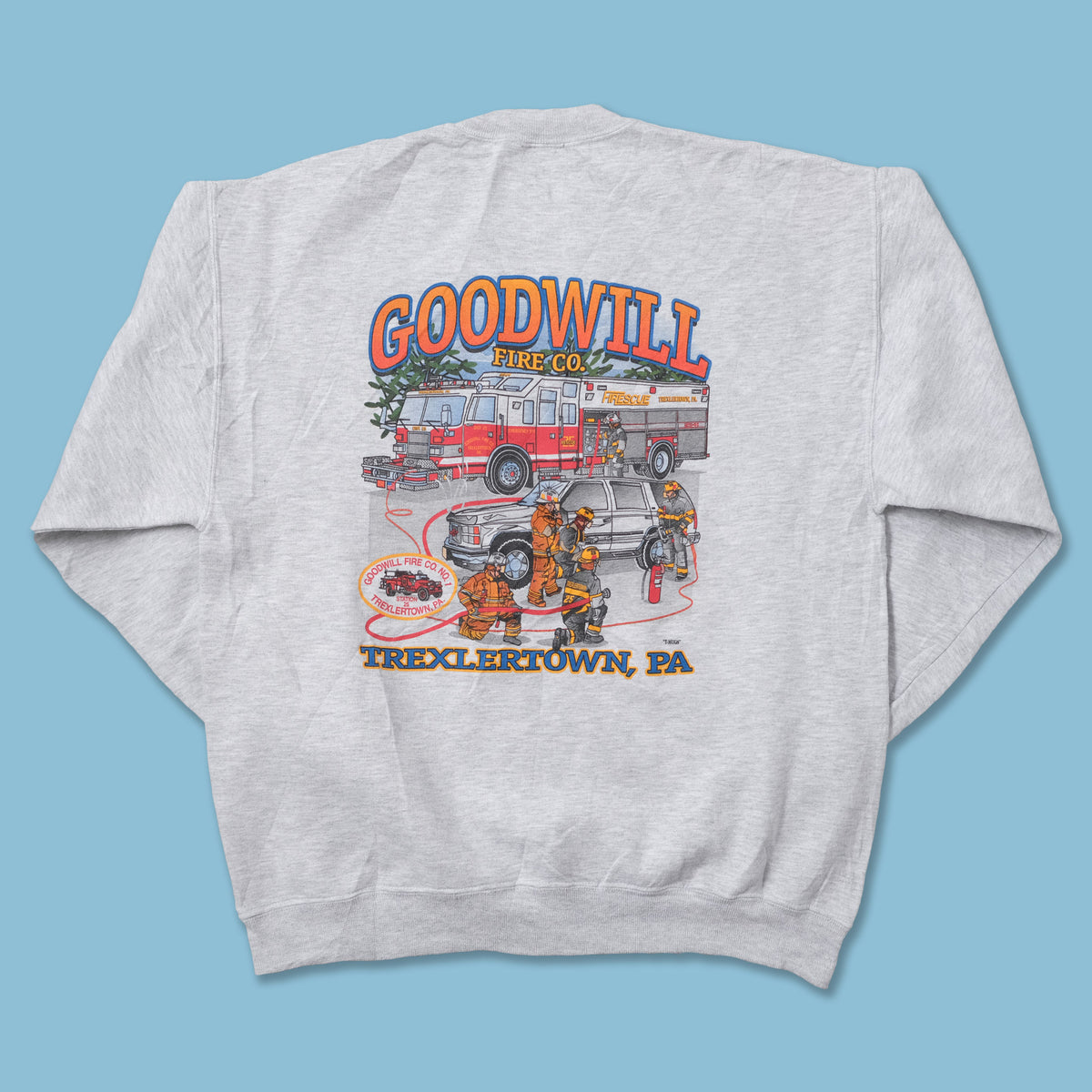Vintage Goodwill Fire Co. Sweater Large | Double Double Vintage