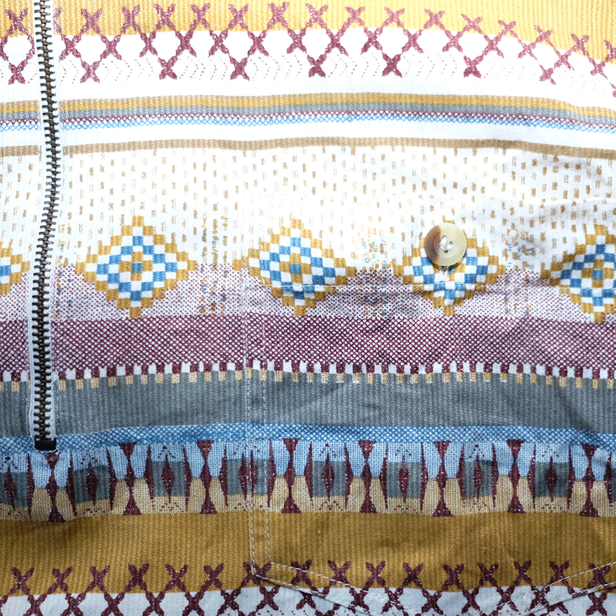 Vintage Half Zip Pattern Polo XLarge | Double Double Vintage