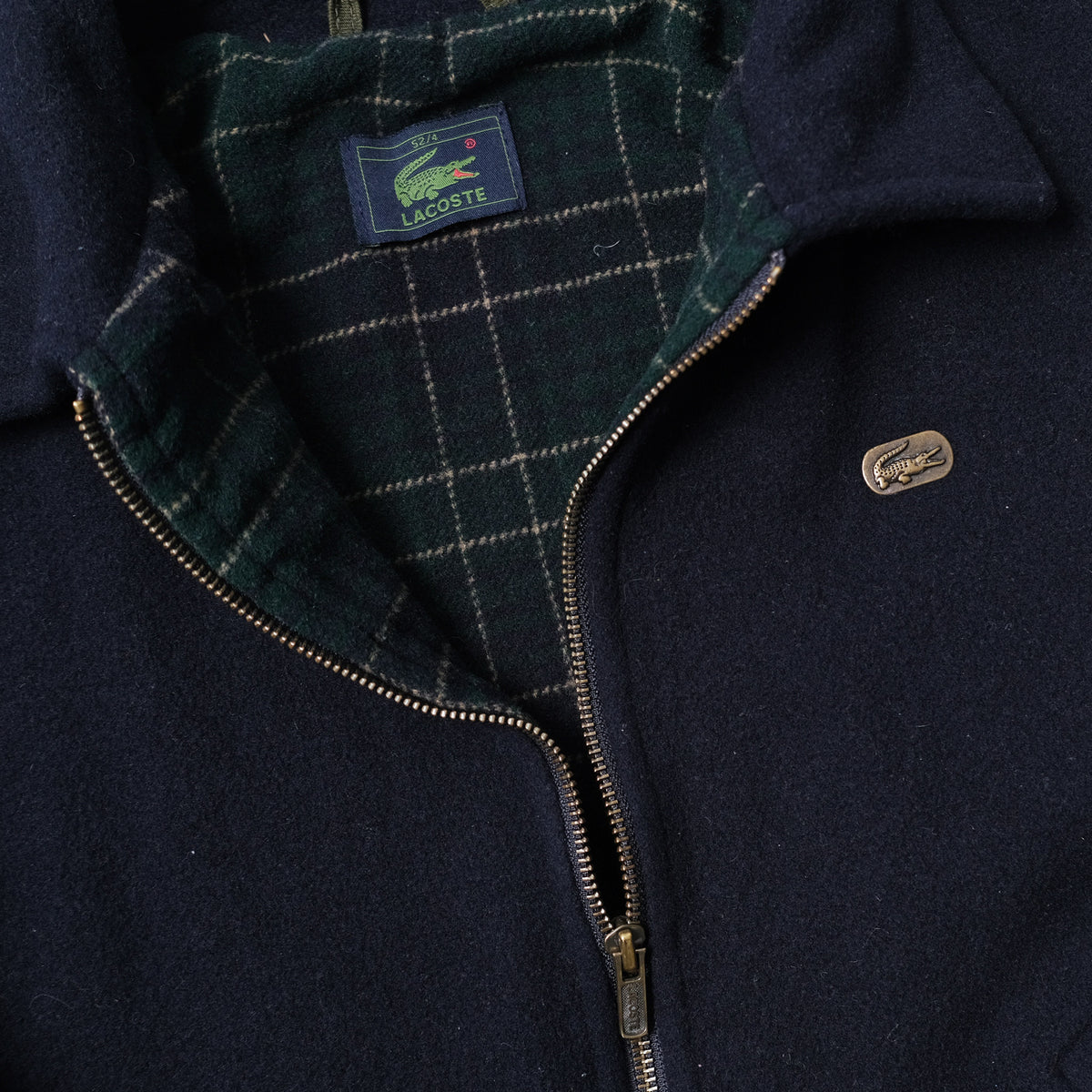 Vintage Lacoste Wool Bomber Jacket Small | Double Double Vintage