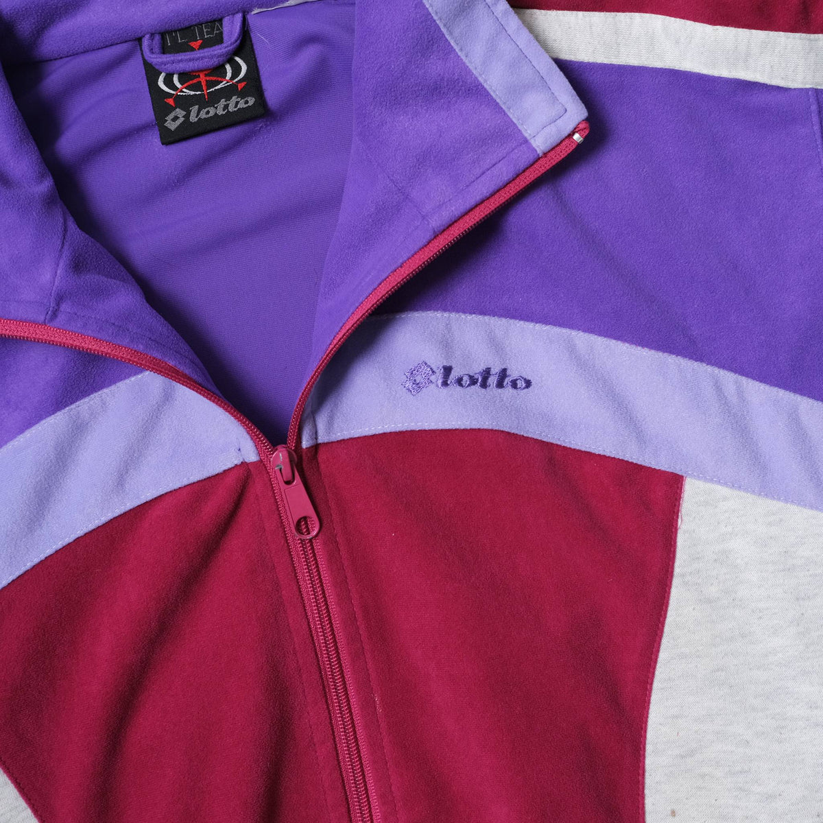Vintage Lotto Velour Track Jacket Medium | Double Double Vintage