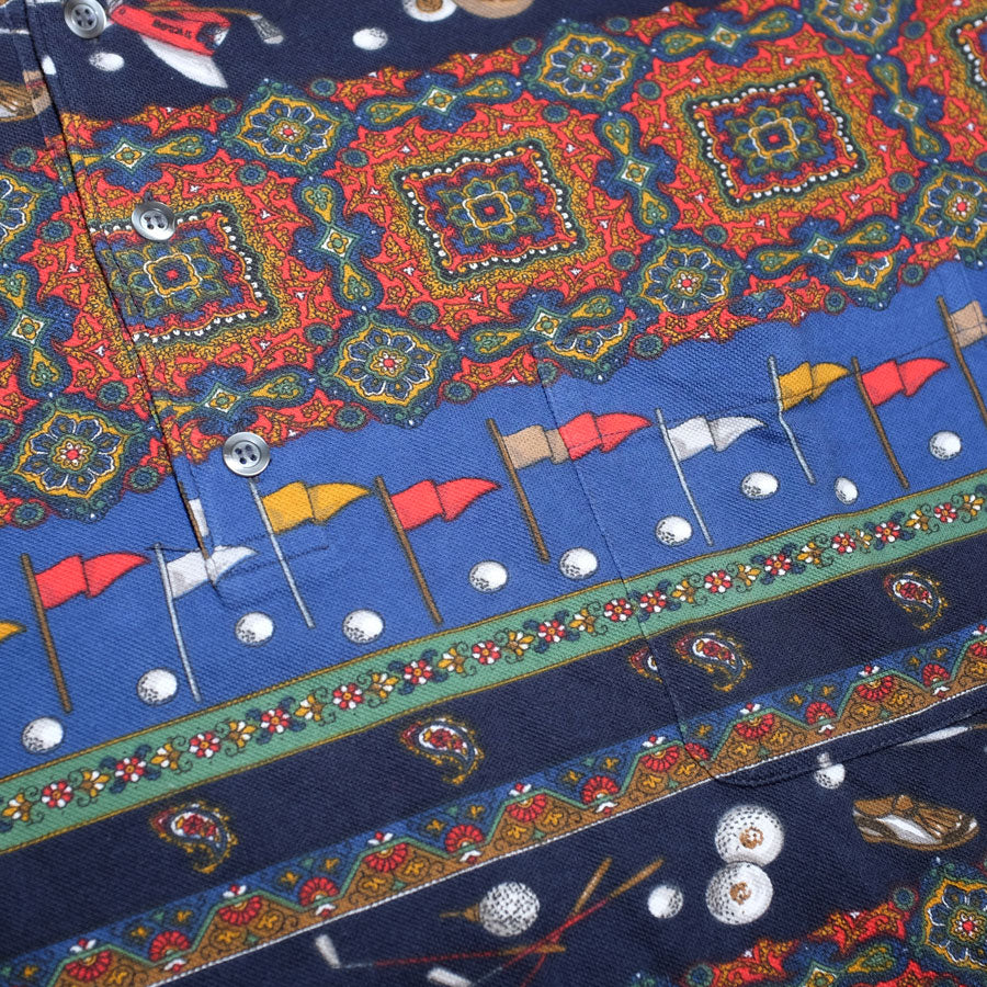 Vintage Golf Pattern Polo Medium / Large | Double Double Vintage