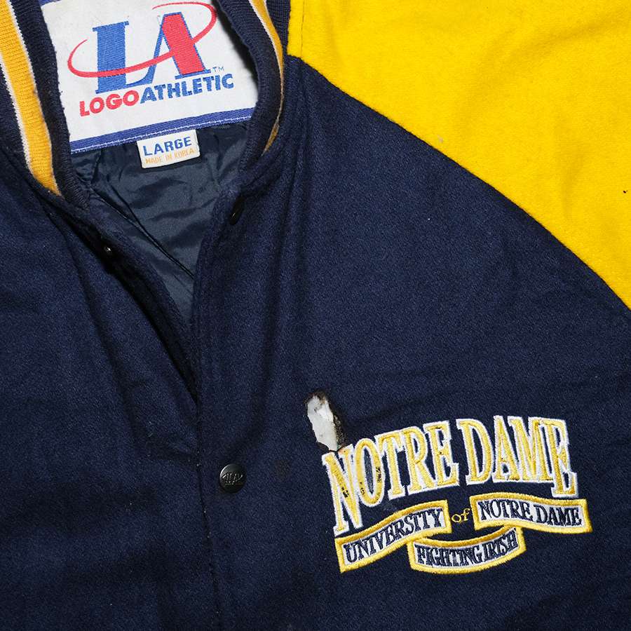 Vintage Notre Dame Wool College Jacket Large / XLarge | Double Double ...