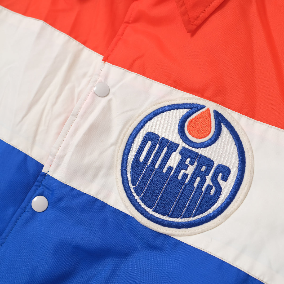 Vintage Edmonton Oilers Padded Jacket Small | Double Double Vintage
