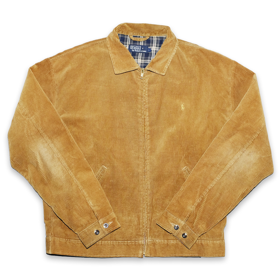 Vintage Polo Ralph Lauren Corduroy Harrington Jacket Large | Double Double Vintage