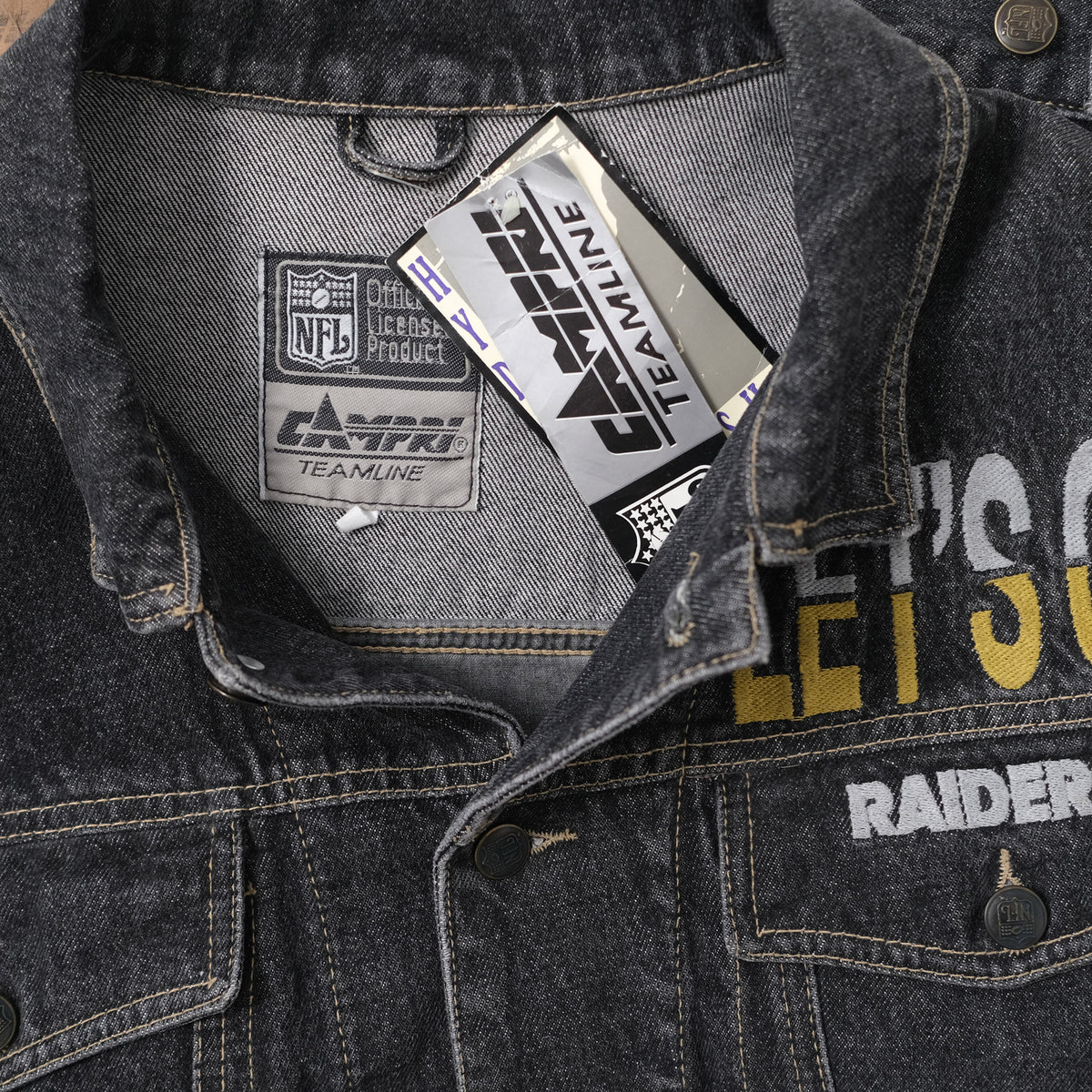 Vintage Deadstock Los Angeles Raiders Denim Jacket Large | Double ...