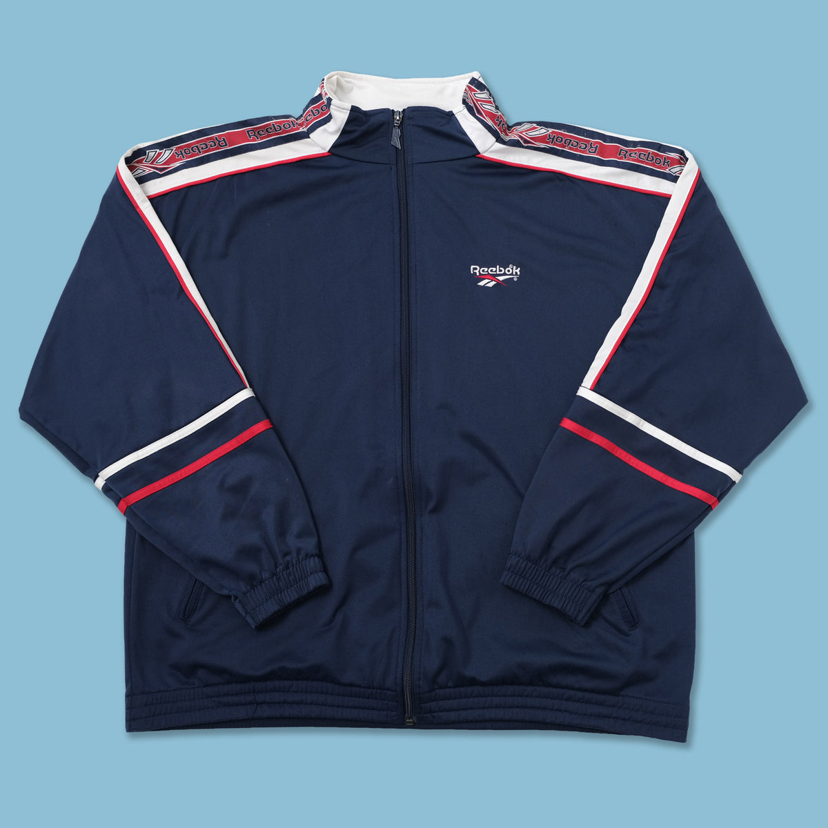 Vintage Reebok Track Jacket Large | Double Double Vintage