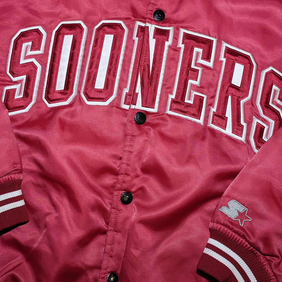 Vintage Starter Oklahoma Sooners Satin Bomber Jacket Large | Double ...