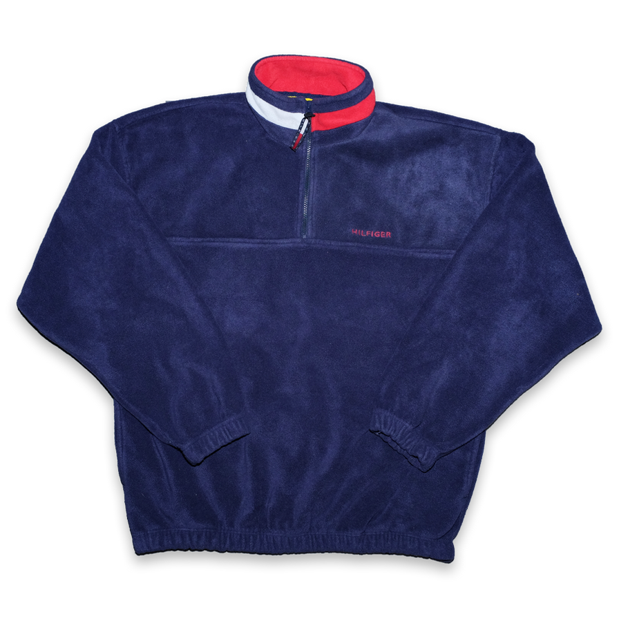 Vintage Tommy Hilfiger Q Zip Fleece XLarge Double Double Vintage